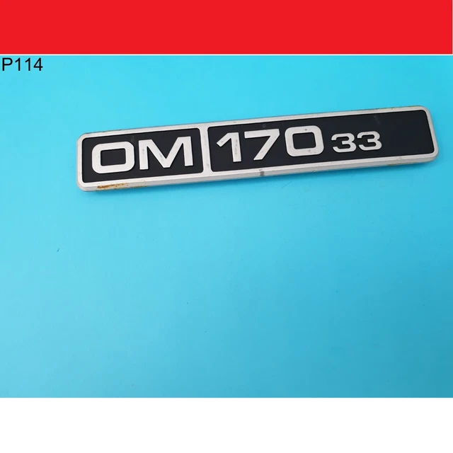 FIAT OM SCRITTA emblema stemma sigla logo fregio badge OM 170 33 EUR 40 ...