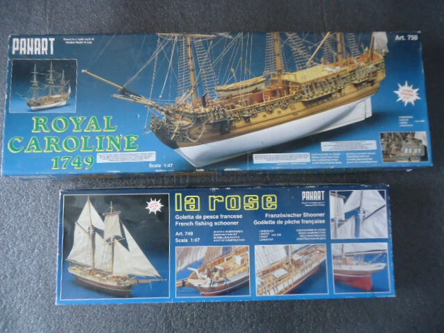 ROYAL CAROLINE & La Rose Model Boat Kits. Spares Or Repair. £22.04 ...