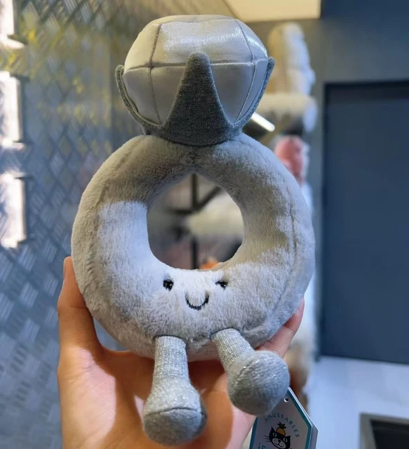 JELLYCAT AMUSEABLE RING Diamond Plush Toy New with Label & Dust Bag ...