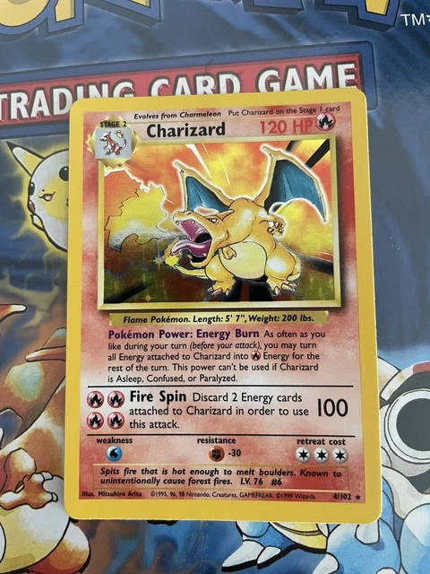 POKÉMON TCG CHARIZARD Base Set 4/102 Holo Unlimited Holo Rare EUR 207 ...