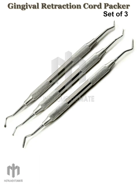 CORD PACKER GINGIVAL Retraction Dental Atraumatic Placement Instruments ...