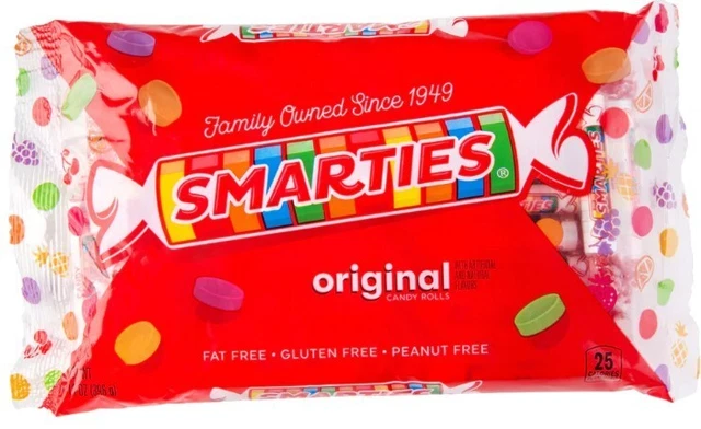 SMARTIES 'ORIGINAL' SMARTIES fruit flavors, Candy Rolls 453 gr aus USA ...