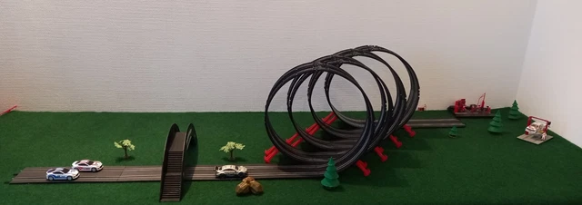 EXTENSION DE RAILS Quadruple Looping pour circuit voitures électrique ...