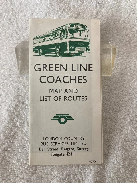 GREEN LINE COACHES Map and List of Routes 1970 London Transport £2.00 ...