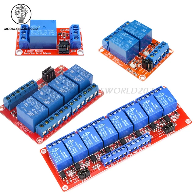 1/2/4/8 CHANNEL RELAY Board Relay Module w/Optocoupler High Low 5V 9V ...