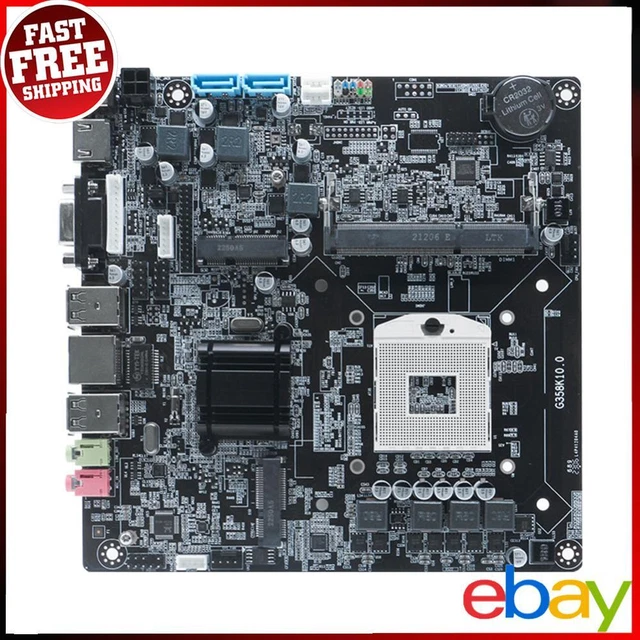 HM65 PC MOTHERBOARD 16GB Memory LGA988 M.2 SATA MSATA USB2.0 VGA HDMI ...