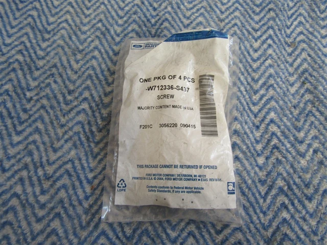 NOS FORD PARTE Número W712336-S437 Tornillo Lote De 3 Nuevo Original ...