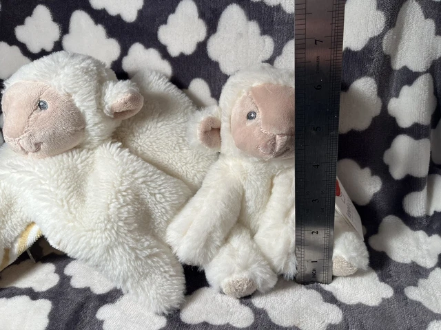 KEEL TOYS KEELECO Baby Lullaby Lamb Soft Toy 14cm & Comforter Blankie ...