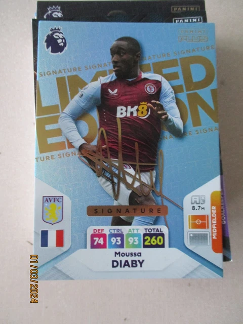 PANINI ADRENALYN XL Plus Premier League 2024 MOUSSA DIABY SIGNATURE ...
