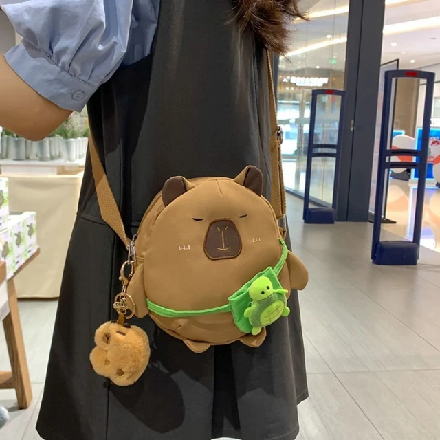 CAPYBARA CARTOON CAPYBARA Backpack Animals Students Nylon Shoulder Bag ...