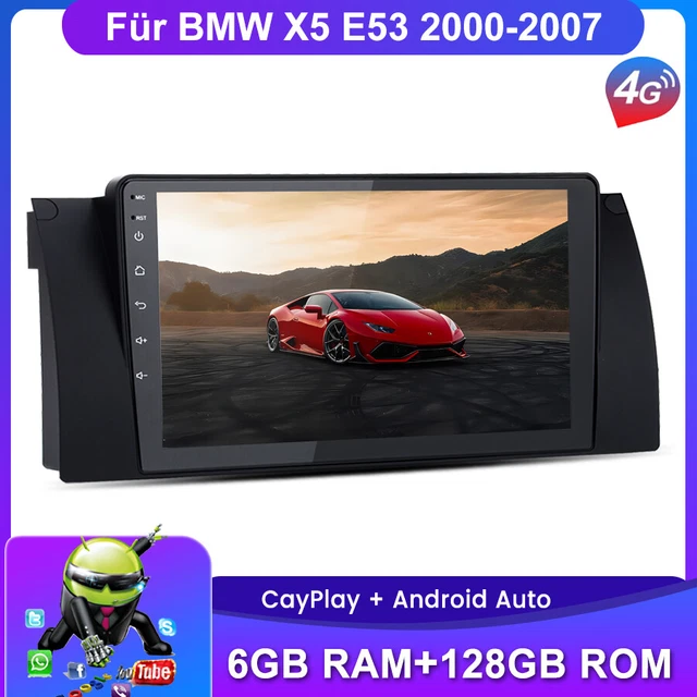 9& ANDROID 12 Carplay Autoradio Für BMW X5 E53 2000-2007 DAB+ GPS BT ...