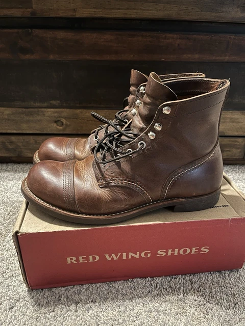 RED WING SHOES Iron Ranger 8085 Men's Copper Rough & Tough Size 10 EE ...