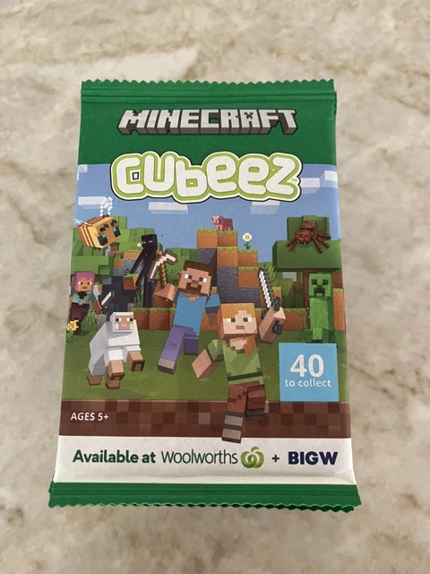 24 X NEW Minecraft Cubeez 2025 Woolworths Unopened Packs $25.00 ...