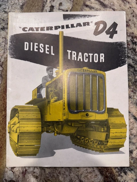 VINTAGE CATERPILLAR DIESEL D4 Tractor Sales Brochure Booklet 1952 - CAT ...