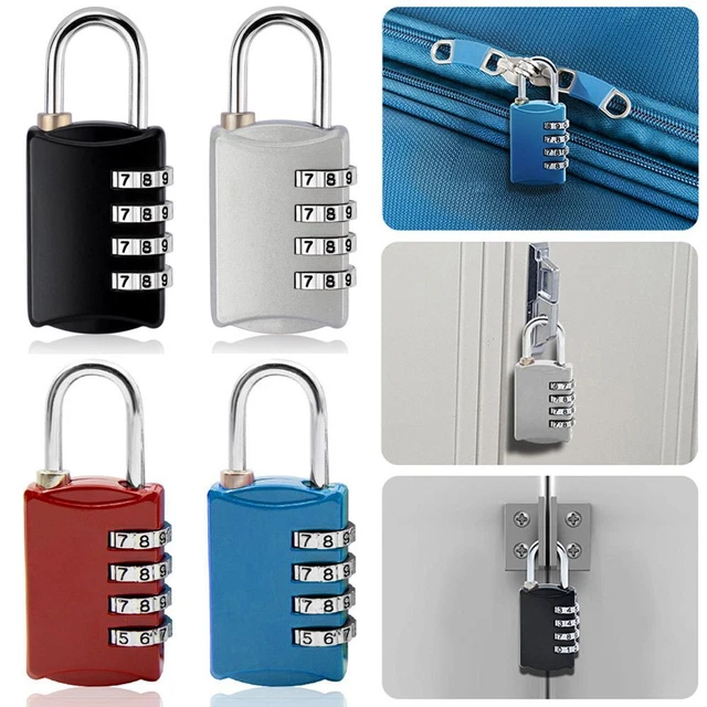 SECURITY ZINC ALLOY 4-digit Number Password Lock Code Lock Combination ...