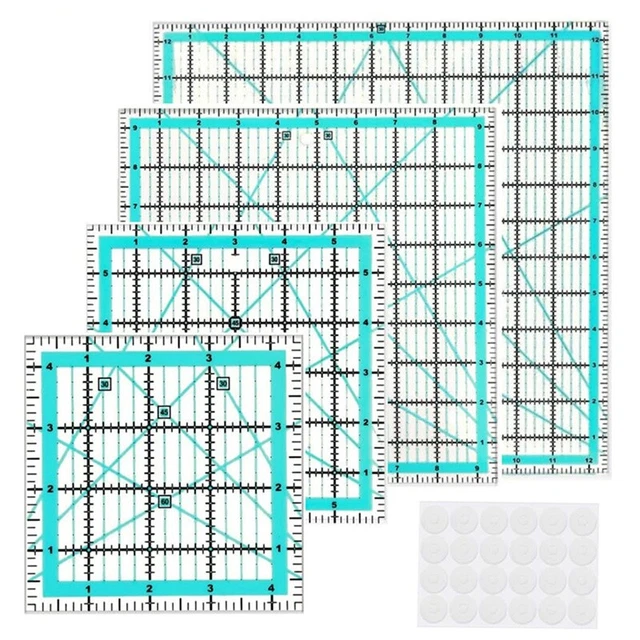 QUILTING RULERS,4 SQUARE Ruler Quilting Templates(4.5x4.5Inch,6x6Inch,9 ...