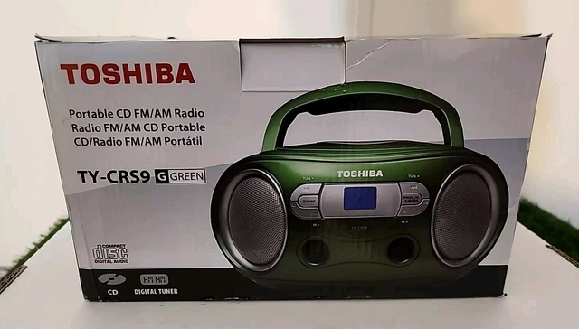 TOSHIBA TY-CRS9 PORTABLE CD Boombox with AM/FM Stereo and Aux Input 1 ...