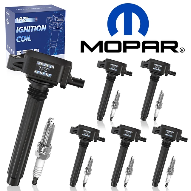 6X UF648 IGNITION Coils & Mopar Spark Plugs For OEM Chrysler Dodge Jeep ...