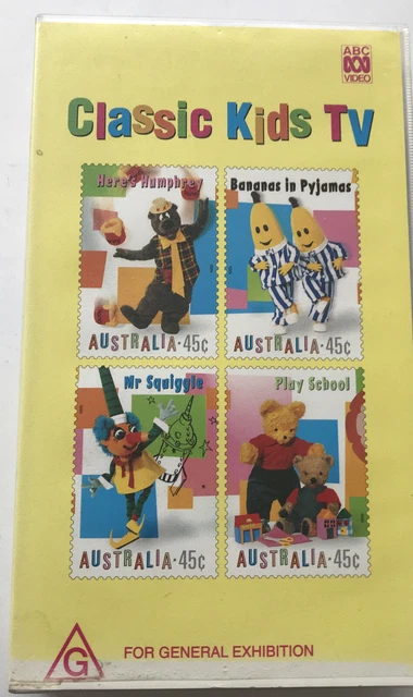 CLASSIC KIDS TV VHS Rare ABC Kids 90s Merchandise Mr Squiggle Humphrey ...