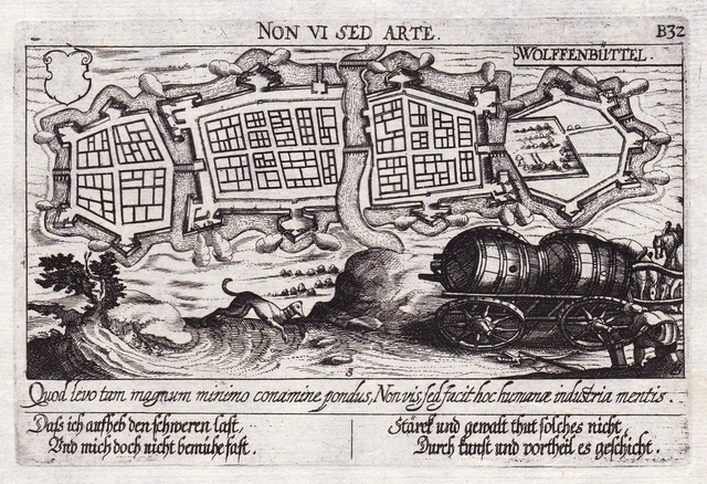 WOLFENBÜTTEL NIEDERSACHSEN ANSICHT Kupferstich Meisner 1630 EUR 38,99 ...