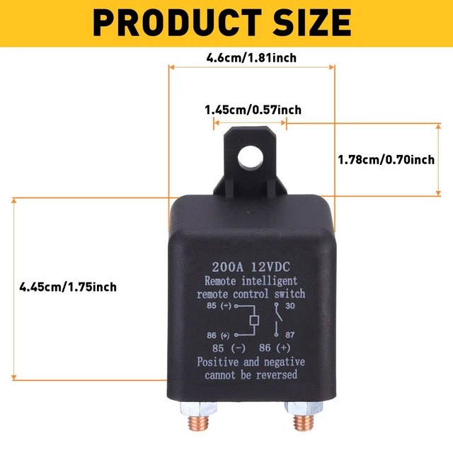 12V 200A UNIVERSAL Battery Disconnect Relay CutOff Switch w/Dual Remote Control $36.16 - PicClick CA