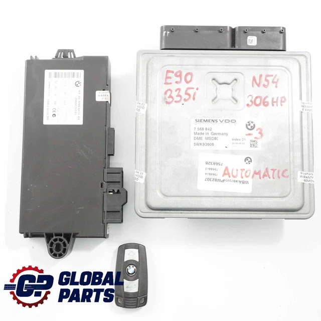 BMW E90 E92 335i N54 ECU Kit Centralina DME 7568842 CAS3 Chiave ...