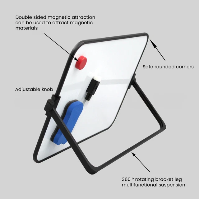 WHITEBOARD WHITEBOARD WITH Markers Eraser Erase Board with Stand for ...