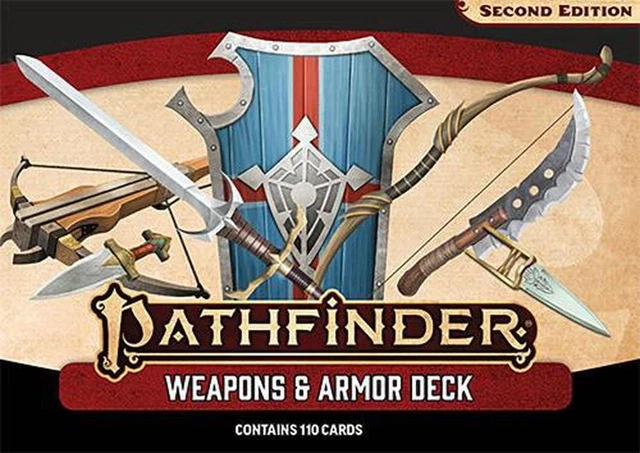 PATHFINDER WEAPONS & Armor Deck (P2) by Paizo Staff (English) EUR 33,88 ...