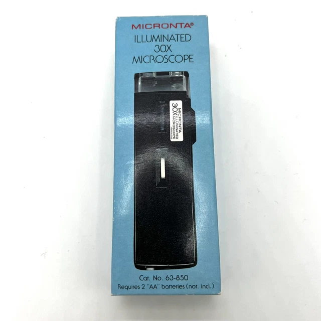 VTG RADIO SHACK Micronta Illuminated 30X Pocket Microscope No. 63-850 ...