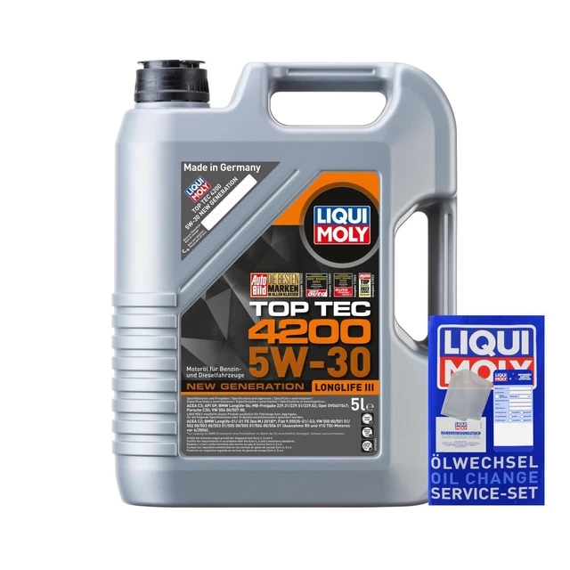 BOSCH INSPECTION SET 10 L Huile Liqui Moly Top Tec 4200 5W-30 pour BMW 7er 740i EUR 234,47 ...