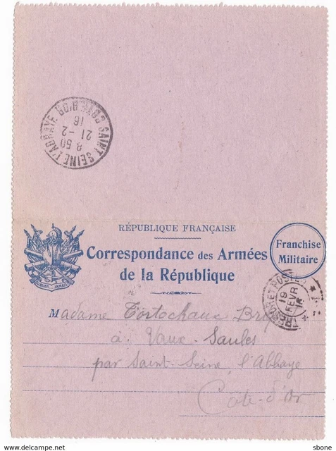 CARTE EN FRANCHISE militaire - armes - Rose Violet EUR 4,50 - PicClick FR