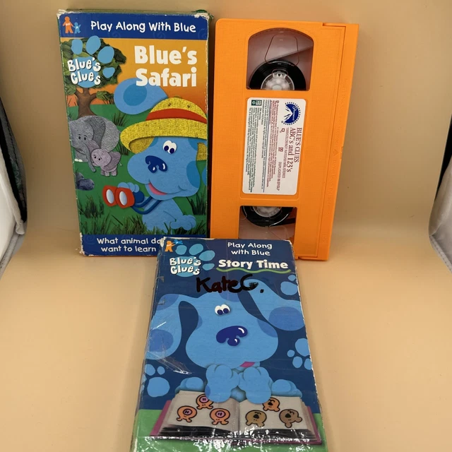 BLUE’S CLUES VHS Lot Blues Safari Story Time & ABC’s & 123’s ( Ugly ...