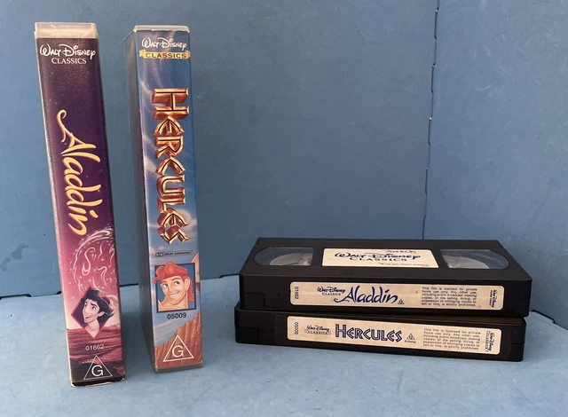 Hercules And Aladdin Walt Disney Vhs 1795 Picclick Au