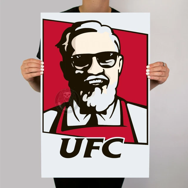CONOR MCGREGOR UFC KFC Funny Métal Affiche Homme Cave Décor Bureau Mma ...