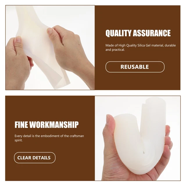 2 PIECES WAX Moulds for Candles Candlestiick Holders Making Mold DIY £ ...