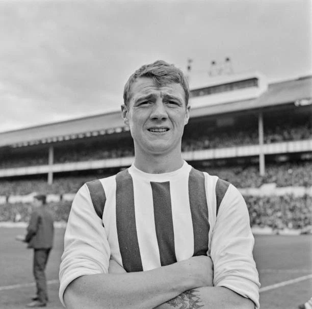ENGLISH FOOTBALLER TONY Brown of West Bromwich Albion London 1960s OLD ...