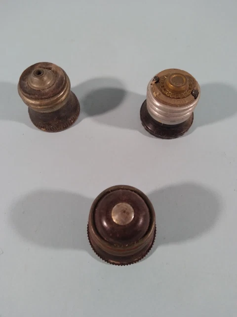 VINTAGE BROWN Bakelite Light Socket to plug Adapter GE G.E.M & 1 ...