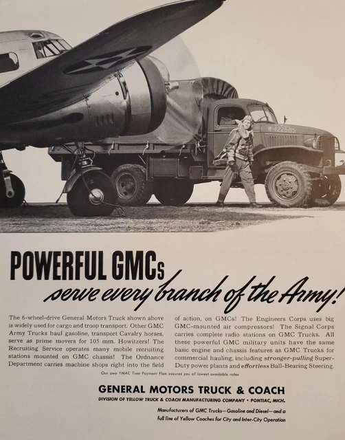 VINTAGE MAGAZINE PRINT Ad - 1941 Fortune - GMC - General Motors Truck ...