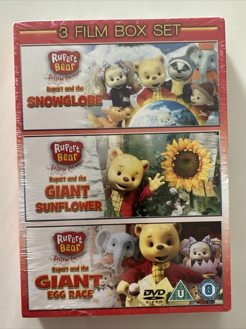 RUPERT THE BEAR- Snowglobe/Giant Egg Race/Giant Sunflower DVD- £8.15 ...