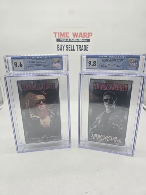 THE TERMINATOR 1 &2 Limited Edition VHS 1998 CGC Grade 9.6 & 9.8 A++ ...
