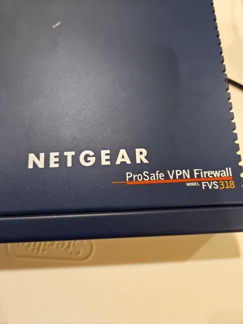 NETGEAR 8 PORT ProSafe FVS318 Cable/DSL VPN Firewall w/ Power Cord $20. ...