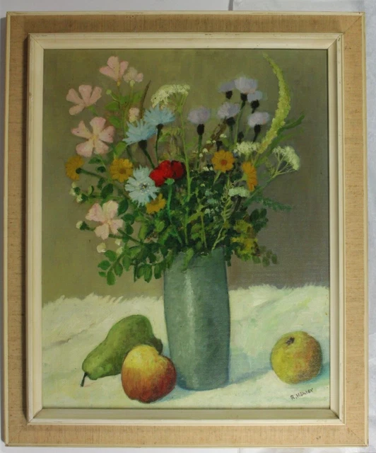 ÖLGEMÄLDE GEMÄLDE STILLLEBEN Blumen Wildblumen Feldblumen Richard Höhler EUR 160,00 - PicClick DE