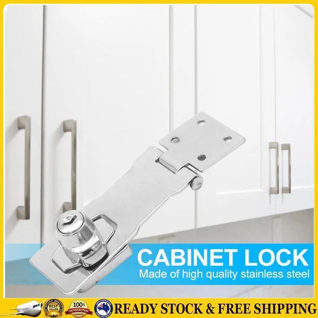 PUNCH-FREE STAINLESS STEEL Drawer Lock with Key Door Bolt Locks (2.5 ...