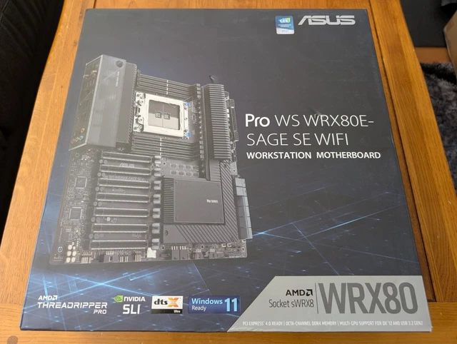 ASUS PRO WS Wrx80E-Sage Se Wifi Amd Wrx80 Workstation Motherboard £699. ...