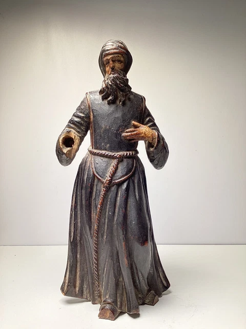 ANTIQUE SPANISH COLONIAL Carved Wooden Santo Figure/ Statues ...
