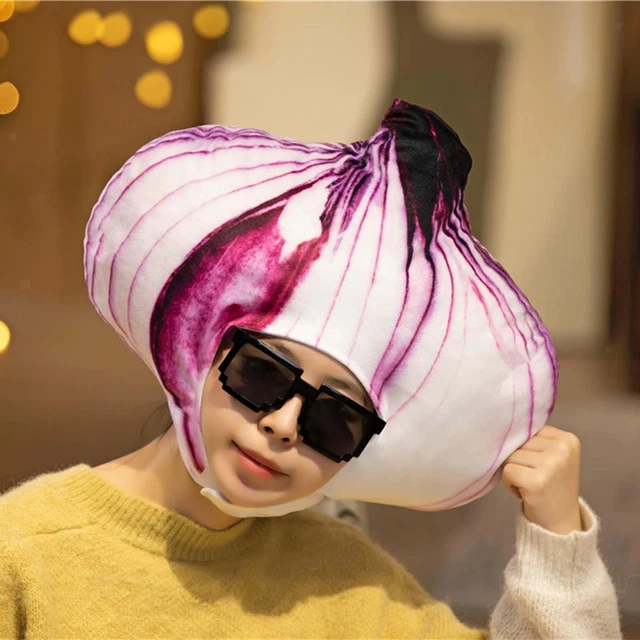 VEGETABLE ONION HAT Creative Hot Food Headdress Dress for Festival ...