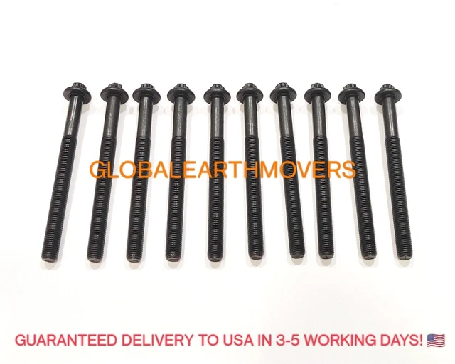 JCB BACKHOE- JCB Moteur Culasse Boulons M12 X 140, 10 Pièces (Pièce ...