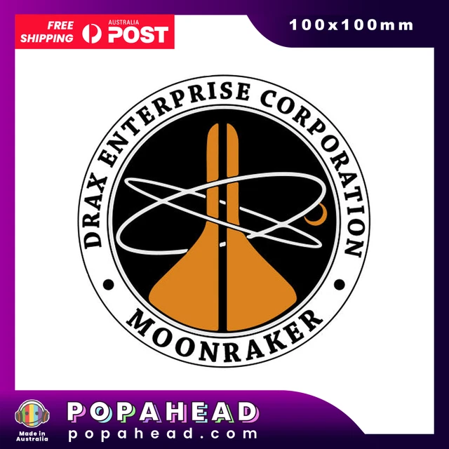 JAMES BOND 007 Drax Enterprise Moonraker Logo Sticker $7.15 - PicClick AU