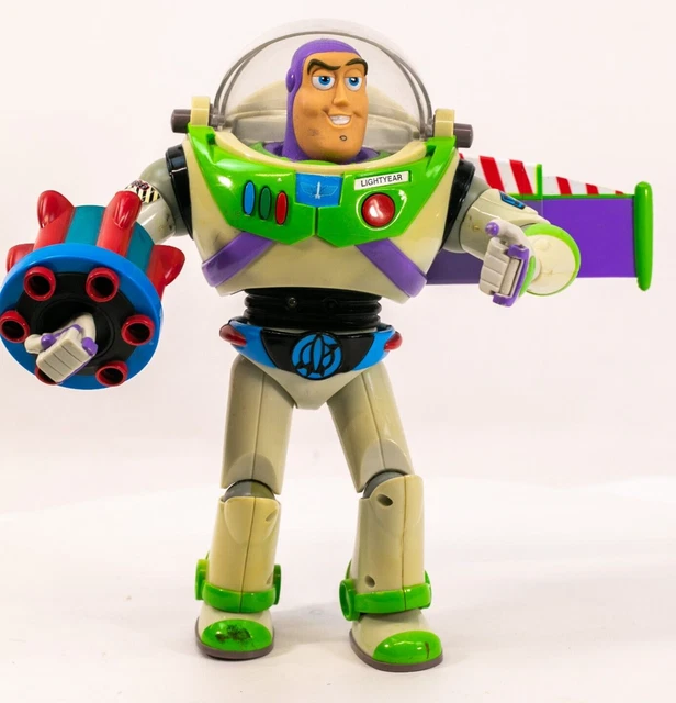 DISNEY PIXAR HASBRO Buzz Lightyear w. Anti-Gravity Belt + Rocket ...