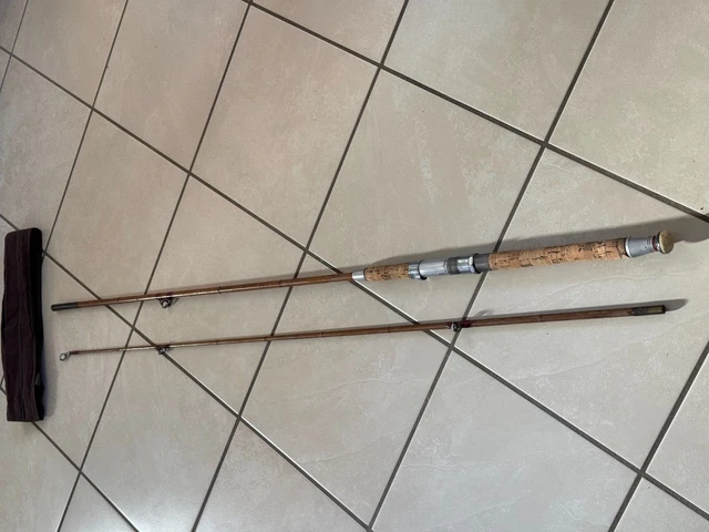 MORDEX &PIKER DE-LUXE& 8ft Solid Glass Pike Rod 1950's England ...